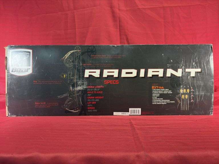 Bear Archery Radiant Compound Bow-New in Factory Box - Baer Auctioneers ...