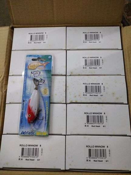 Approx 120 Rollo Minnow Red Head Lures - Baer Auctioneers - Realty, LLC