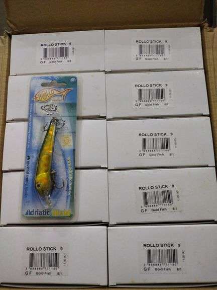 Approx 120 Rollo Stick Gold Fish Lures - Baer Auctioneers - Realty, LLC