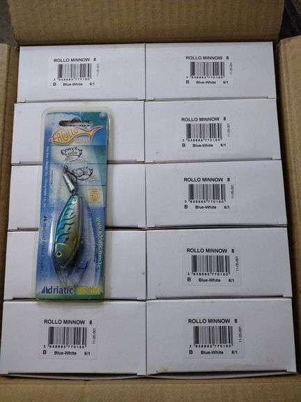 Approx 120 Rollo Minnow Blue-White Lures - Baer Auctioneers - Realty, LLC