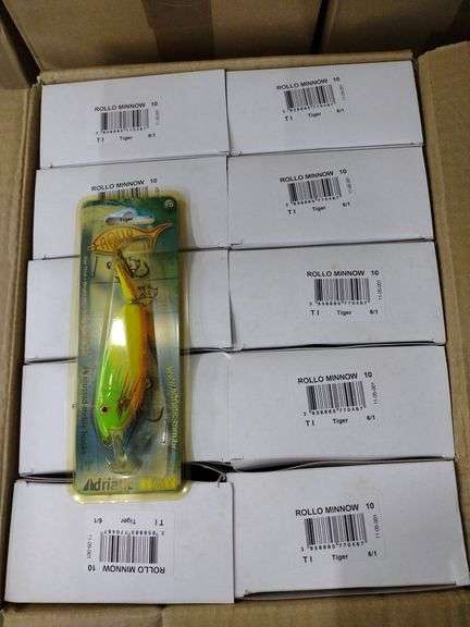 Approx 120 Rollo Minnow Tiger Lures - Baer Auctioneers - Realty, LLC