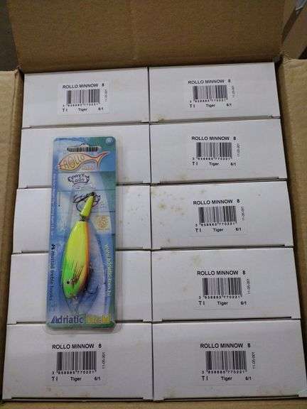 Approx 120 Rollo Minnow Tiger Lures - Baer Auctioneers - Realty, LLC