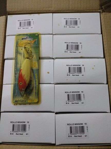Approx 120 Rollo Minnow Red Head Lures - Baer Auctioneers - Realty, LLC