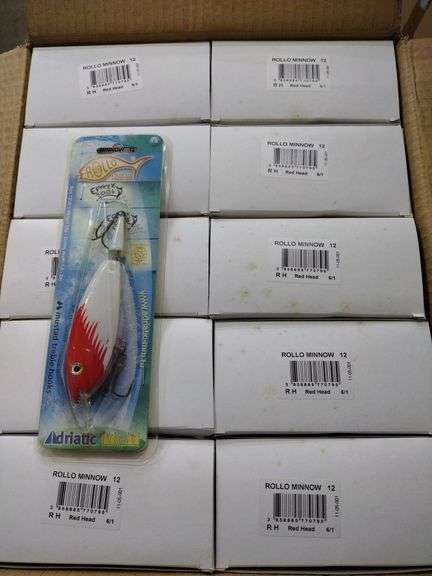 Approx 120 Rollo Minnow Red Head Lures - Baer Auctioneers - Realty, LLC
