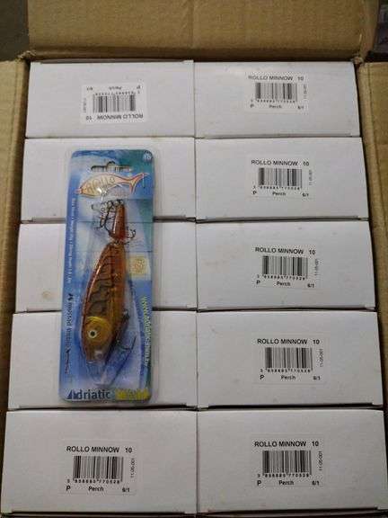 Approx 120 Rollo Minnow Perch Lures - Baer Auctioneers - Realty, LLC