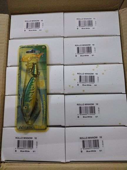 Approx 120 Rollo Minnow Blue-White Lures - Baer Auctioneers - Realty, LLC