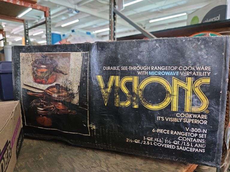 Visions Rangetop Cookware By Corning In Box - Baer Auctioneers - Realty ...