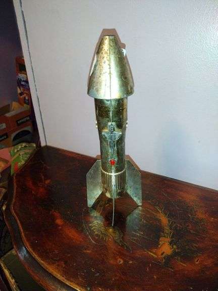 Metal Rocket Bank From Minerva Banking Co - Baer Auctioneers - Realty, LLC