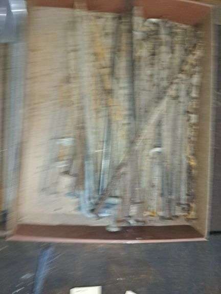 Box of Approx. 10 inch Spikes and a Box of Gutter Screws and Bolts ...