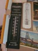 2 Vintage Thermometers & Assorted Post Cards - Baer Auctioneers ...