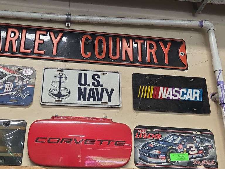 Approx 34 Signs & License Plates - Baer Auctioneers - Realty, LLC