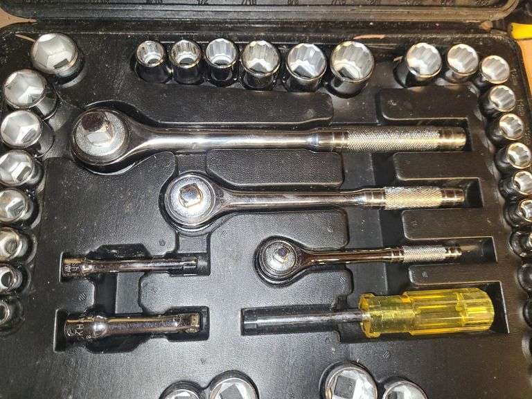 Blackhawk Socket And Ratchet Set With Multi Sized Drives - Baer Auctioneers - Realty, LLC