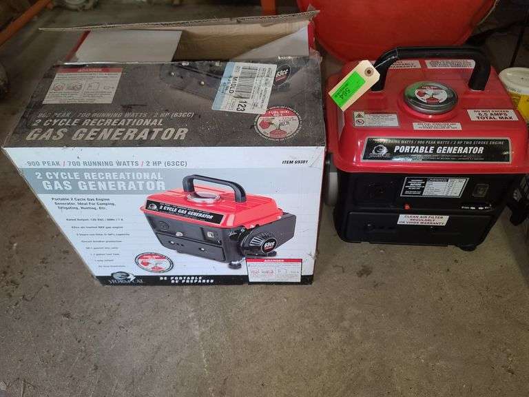 2-Cycle Recreational Portable Gas Generator, Like New with Box - Baer ...