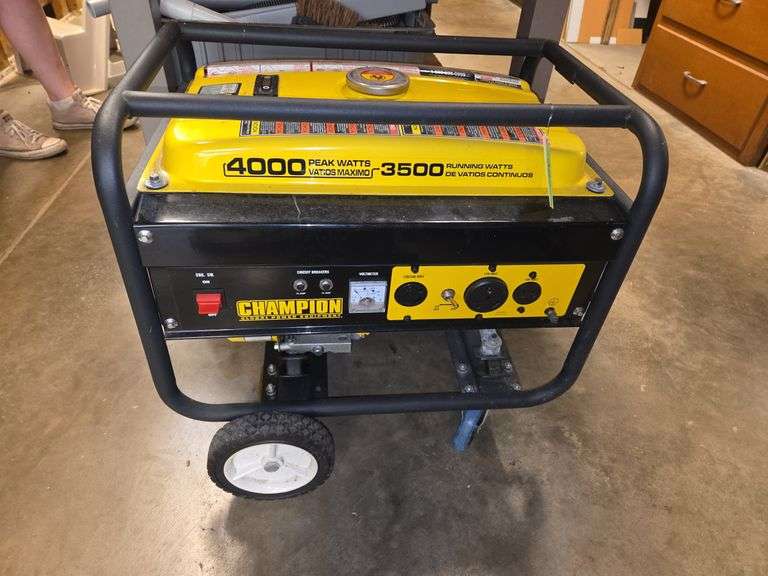 Champion 196cc Gas Generator 4000 Peak Watts-3500 Running Watts - Baer ...