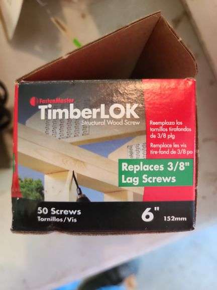 TimberLOK 6in Lag Screws - Baer Auctioneers - Realty, LLC