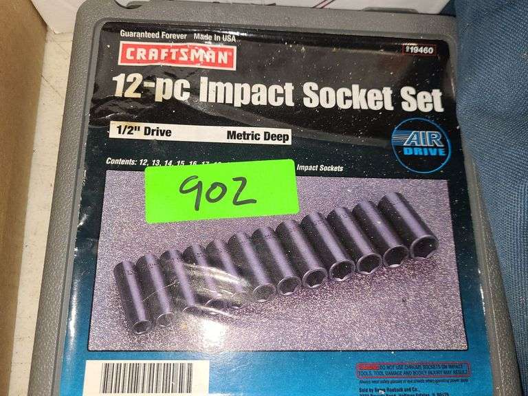 Craftsman 12 Pc. Impact Socket Set - Baer Auctioneers - Realty, LLC