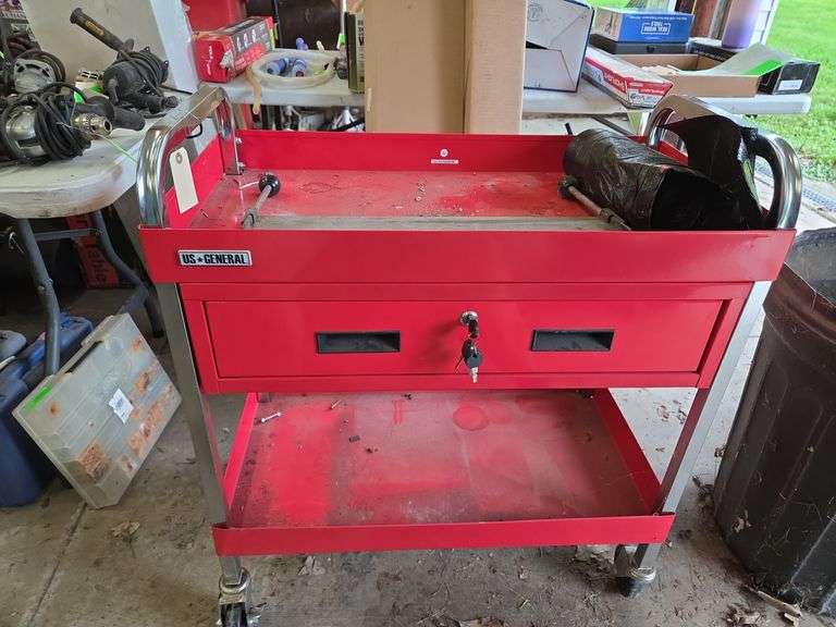 US General Service Cart W/ Locking Drawer - Baer Auctioneers - Realty, LLC