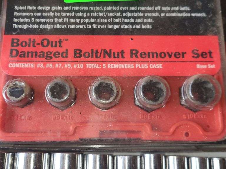 Craftsman Bolt Out Damaged Bolt/Nut Remover Set - Baer Auctioneers ...