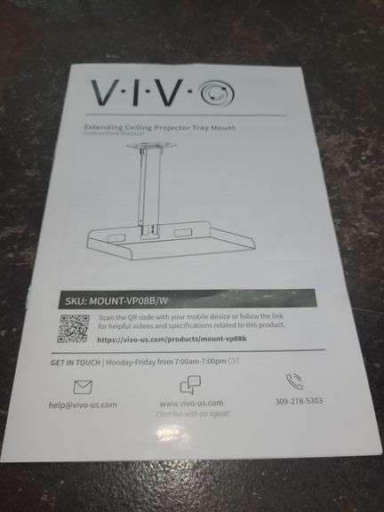 Extending Ceiling Projector Tray Mount - Baer Auctioneers - Realty, LLC