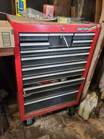 Craftsman Rolling 12-Drawer Tool Chest And Contents - Baer Auctioneers ...