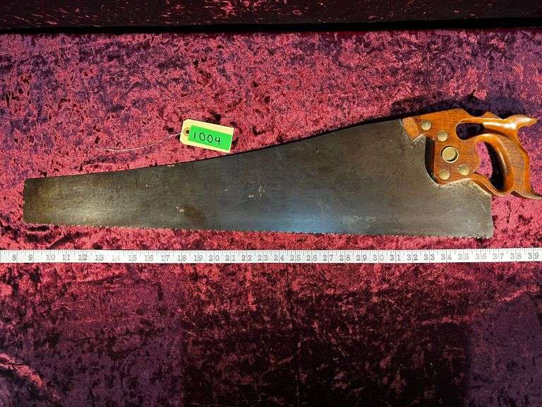 A Disston & Sons Number 5 Rip Saw - Baer Auctioneers - Realty, LLC