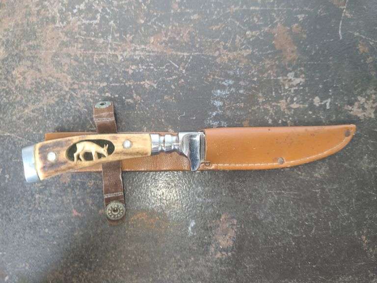 Knife With Leather Sheath (Some Rust) - Baer Auctioneers - Realty, LLC