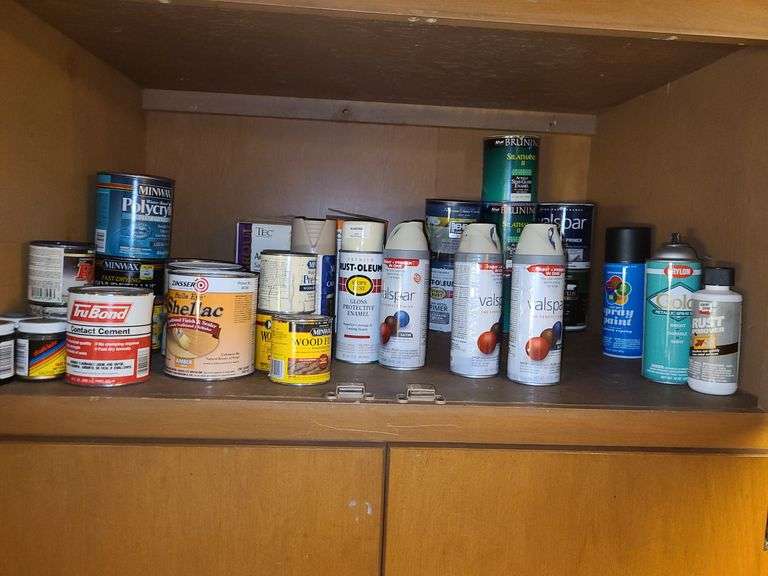 Spray Paint, Wooden Finish, And Contact Cement (Some Partial) - Baer ...