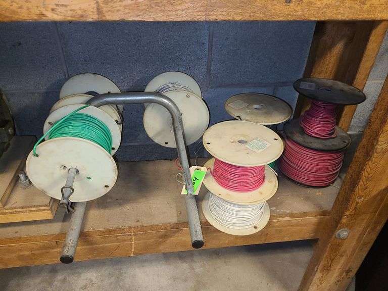 Rolls Of Wire And Spool Holder - Baer Auctioneers - Realty, LLC