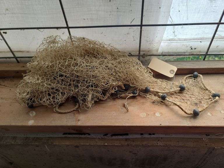 Antique Weighted Fishing Net - Baer Auctioneers - Realty, LLC