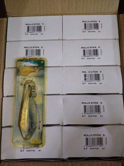 120 PCs Rollo Stick Gold Fish 9 Lures - Baer Auctioneers - Realty, LLC