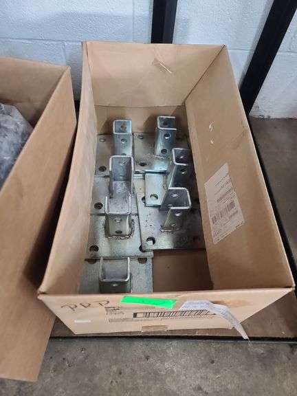 Eight 3in. Steel Angled Single Channel Strut Mounting Bracket, Steel ...