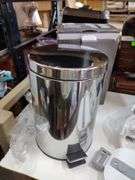 NIB 7 Qt Stainless Steel Step On Trash Can & NIB Lunch Box With Heating ...