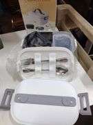 NIB 7 Qt Stainless Steel Step On Trash Can & NIB Lunch Box With Heating ...