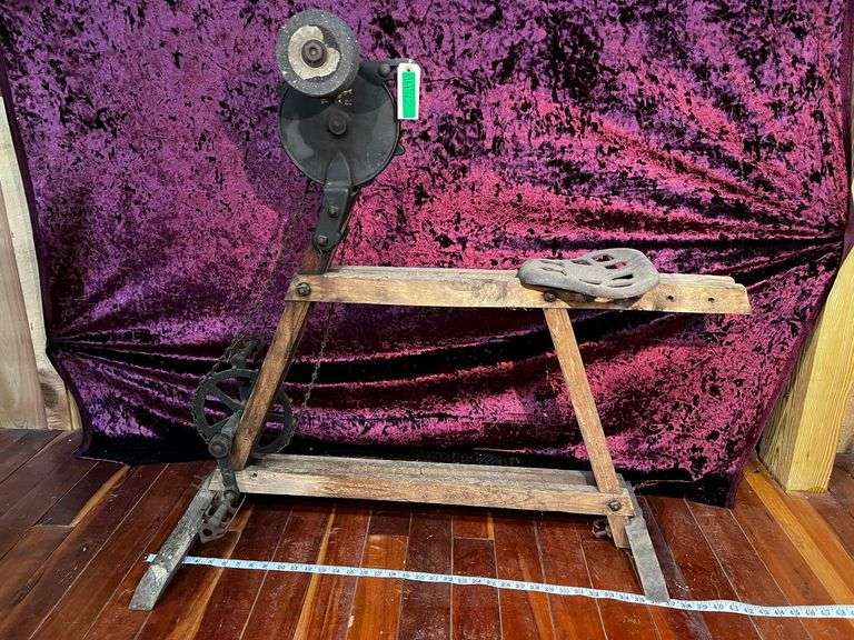 A Nice Pedal Operated and Seated Grinder - Baer Auctioneers - Realty, LLC
