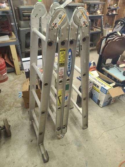 Werner M2-8-16 job Master Folding Ladder - Baer Auctioneers - Realty, LLC
