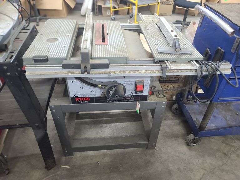 Ryobi BT3000 Table Saw, Works, with Extra Rip Fence - Baer Auctioneers ...
