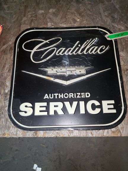 Metal Cadillac Sign - Baer Auctioneers - Realty, LLC
