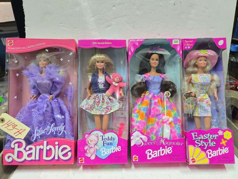 4 Vintage Mattel Barbies (Sears Special Lilac & Lovely, Hills Special ...
