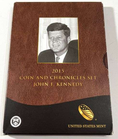 2015 John F. Kennedy Coin and Chronicles Set - Black And Gold Auctions