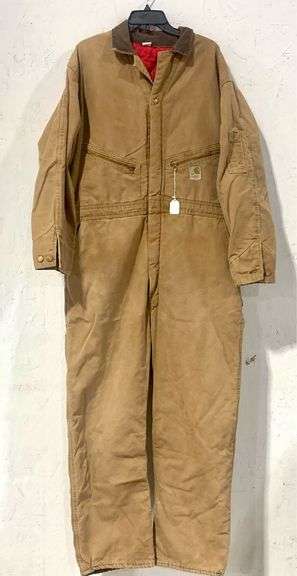 Vintage Carhartt Quiltrd Overalls; Men’s Size 48R - Black And Gold Auctions