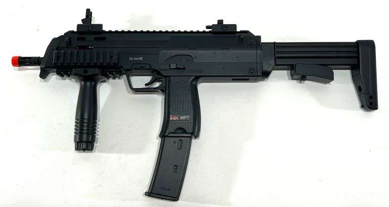 UMAREX Heckler & Koch HK MP7 Electric 6mm BB Gun - Black And Gold Auctions