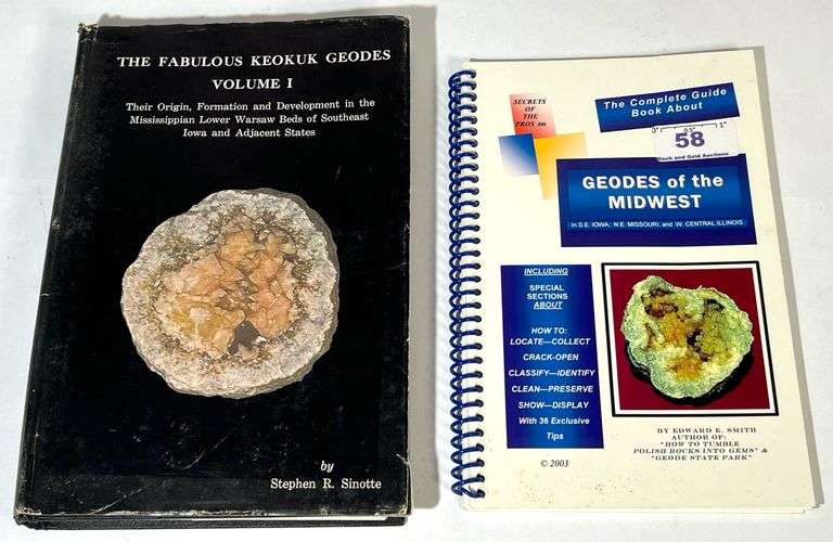 (2) Books on Geodes: Geodes of the Midwest & The Fabulous Keokuk Geodes ...