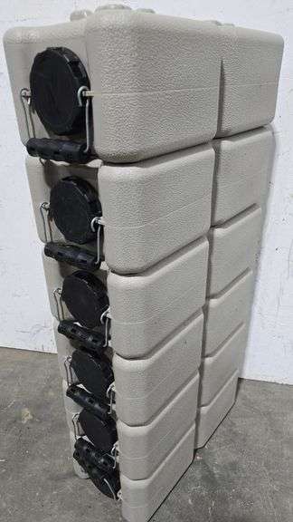 (6) Water Brick 3.5Gal. Stacking Water Containers - Black And Gold Auctions