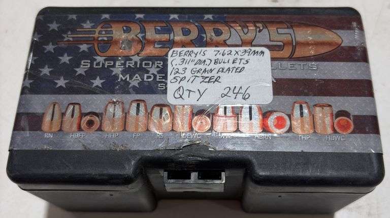 (246) Berry’s 7.62x39mm 123 gr - Black And Gold Auctions