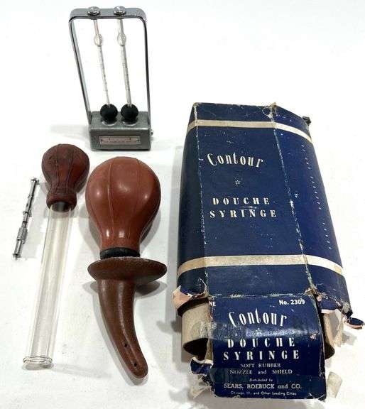 Vintage Clay Adam’s Co. Microsedimentation Apparatus / Douche Syringe ...