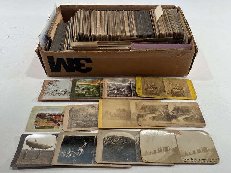 (100+) Antique Stereoscope Viewing Cards - Black And Gold Auctions