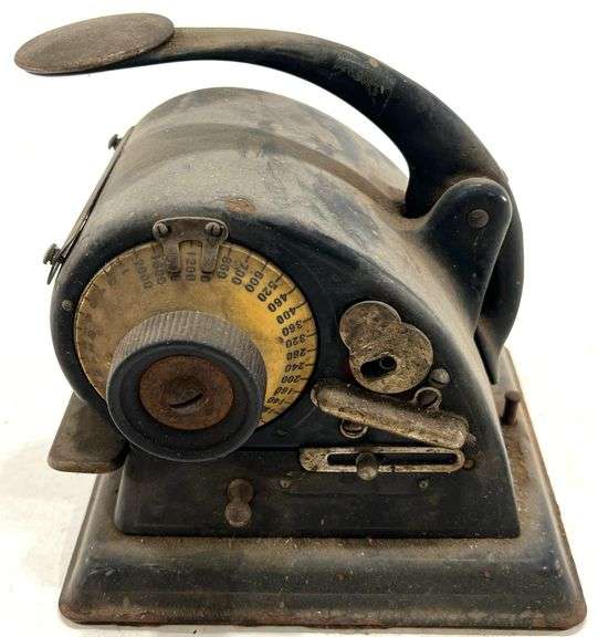 Antique G.W. Todd & Company Model H Protectograph - Black And Gold Auctions