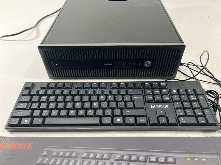 NEW HP ProDesk Computer & Mixie Keyboard/Mouse - Black And Gold Auctions