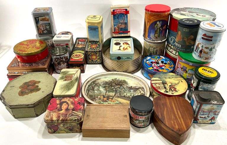 Vintage Tin Metal Canisters / Jars - Oreo / Reese’s / Hershey / Corn ...