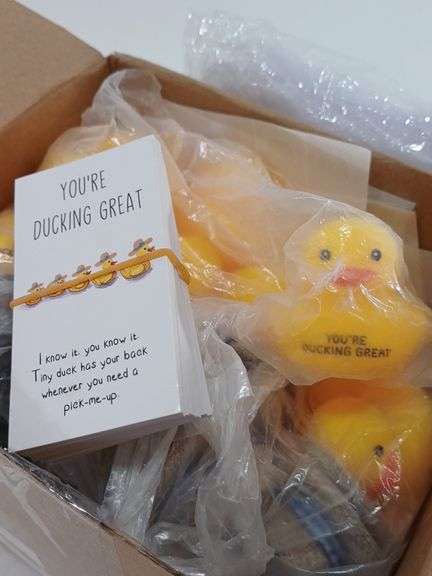 "You're Ducking Great" Miniature Ducks and Cards - Black And Gold Auctions